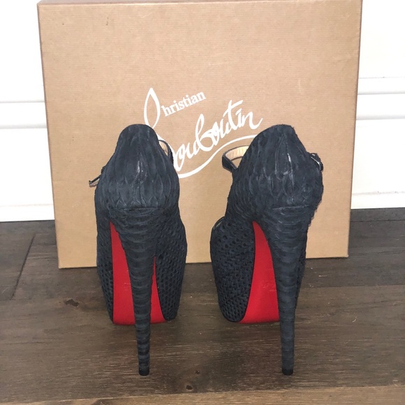 Christian Louboutin | Shoes | Christian Louboutin Black Python Lady ...